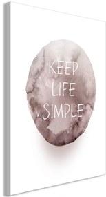 Obraz - Keep Life Simple (1 Part) Vertical