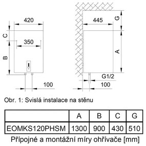 Mora EOMKS120PHSM Elektrický zásobníkový ohřívač vody