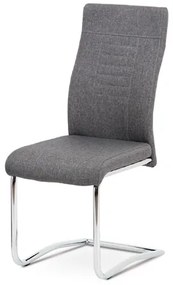 Jídelní židle šedá látka / chrom DCL-427 GREY2