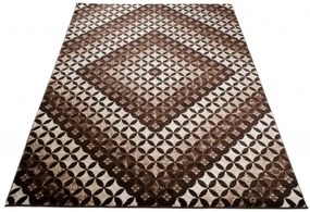 Moderní kusový koberec H017A TANGO tmavě hnědý Rozměr: 120x170 cm
