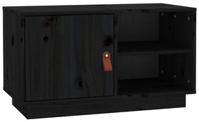 818239 vidaXL TV skříňka černá 70 x 34 x 40 cm masivní borové dřevo