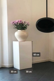 Podstavec PODEST, výška 60 cm, sklolaminát, bílý lesk