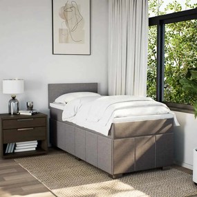 Box spring postel s matrací tmavě hnědá 90x200 cm textil 3289247