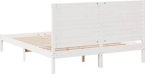 Prodloužený rám postele bez matrace bílý 140 x 220 cm masiv 3309314
