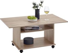 FMD Konferenční stolek s kolečky ové dřevo [428688] Barva: Betonová šedá