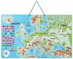 Magnetická mapa Evropy - společenská hra  3 v 1