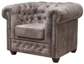 Askont Chesterfield Oxford: Křeslo 1M Silver