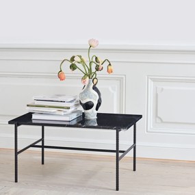 HAY Stolek Rebar Coffee Table, 80x49, Grey Marble