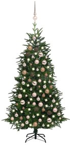 Umělý vánoční stromek LED a sada koulí zelený 180 cm PVC a PE,  3077876 HangarStore.cz