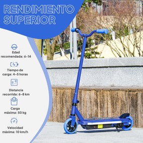 Elektrická koloběžka AIYAPLAY pro děti 6-14 let, max. 10 km/h, 80 W motor, maximální dojezd 8 km, koloběžka pro děti s LED světly a zadní brzdou, mod…