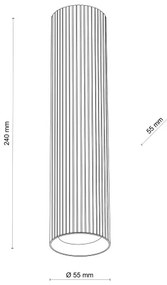 Bodové svítidlo TUNE L 1xGU10/10W/230V 24 cm hnědá