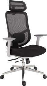 Kancelářská ergonomická židle Neoseat ALLY WHITE — černá / bílá, nosnost 150 kg