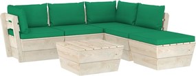 vidaXL 6dílná zahradní sedací souprava z palet + podušky smrkové dřevo [3063557] Barva: Béžová