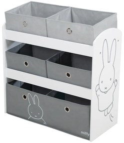 Bílý/šedý dětský organizér na hračky 63,5x29,5x60 cm Miffy – Roba