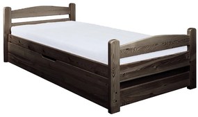 Drewmax dřevěná postel LK144 90x200 šedá