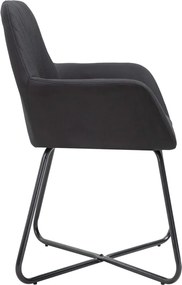 Jídelní židle 2 ks černé textil 249813