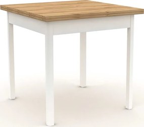 Bradop Jídelní stůl LUDVÍK 80/160×80 rozkládací S104 | Provedení: DPB - Dub přírodní-bíla