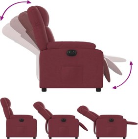 Elektrické polohovací křeslo vínové textil 3205181