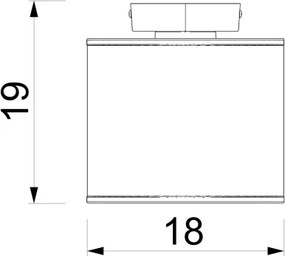 Stropní svítidlo ARDEN 1xE27/15W/230V pr. 18 cm zelená