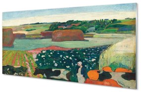 Obraz na skle Art malované pohled venkova 125x50 cm