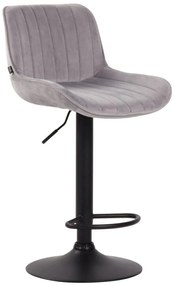 Bhm germany Barová židle Lentini, samet, černá / šedá