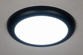 Stropní stmívatelné LED svítidlo do koupelny Treva Black 1 IP54