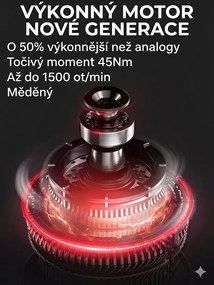 Aku vrtačka s příklepem 21V + 2 baterie v kufříku
