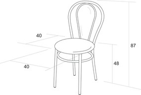 Bradop Jídelní židle ANTONIE Z82 chromová | Látka: 605 - WEST-605