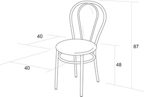 Bradop Jídelní židle ANTONIE Z82 chromová | Látka: 467 - RETRO-467