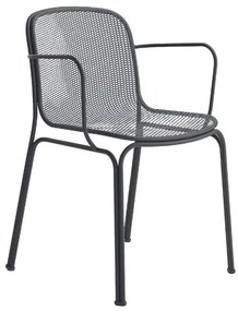 OnaDnes -20% Černá kovová zahradní židle COLOS VILLA 2