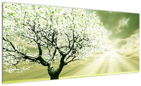 Jarní strom - moderní obraz (100x40cm)