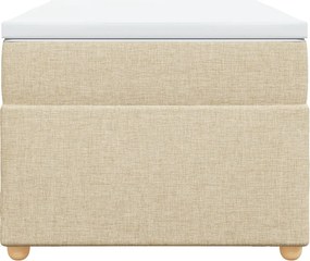 Box spring postel s matrací krémová 90x200 cm textil 3285350