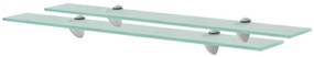 Plovoucí police 2 ks sklo 70 x 20 cm 8 mm 3051522