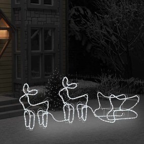 Vánoční dekorace sobi a sáně venkovní 576 LED diod 329811