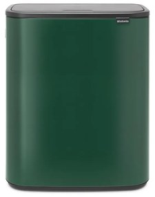 Brabantia BO TOUCH BIN Dotykový odpadkový koš 2x30 l - tmavě zelená