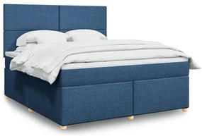Box spring postel s matrací modrá 180x200 cm textil 3291358
