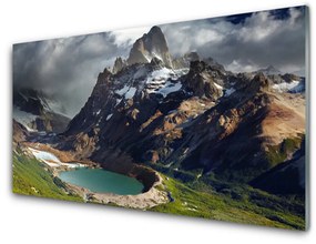 Obraz na skle Hora Záliv Krajina 120x60 cm