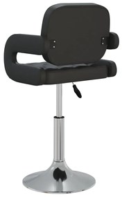 Otočné jídelní židle 6 ks černé umělá kůže,  3089117