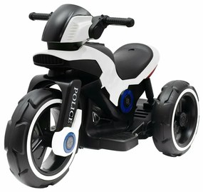 Baby Mix Dětská elektrická motorka Police černobílá, 100 x 50 x 61 cm