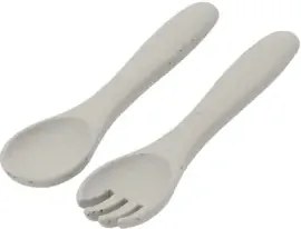 KikkaBoo Příbor 2-dílný Platinum Silicone Sand / od 6 měsíců