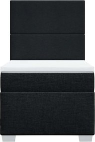 Box spring postel s matrací černá 90x190 cm textil 3292638