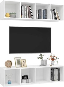 Nástěnné TV skříňky 2 ks bílé kompozitní dřevo 3079781