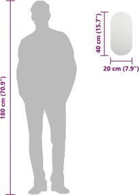 Zrcadlo 40 x 20 cm sklo 326081
