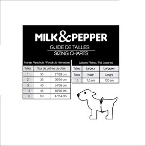 MILK&PEPPER Postroj pro psy Vendome Marine Velikost: 40