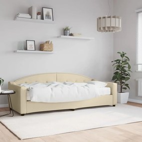 Válenda s matrací krémová 80 x 200 cm textil 3197511