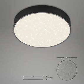 Briloner 7073-415 - LED Stropní svítidlo STAR SKY LED/16W/230V pr. 21 cm černá