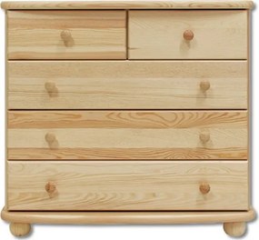 Casarredo - Komfort nábytek Komoda DK-149 s 5 zásuvkami, masiv | barva: bez moření borovice