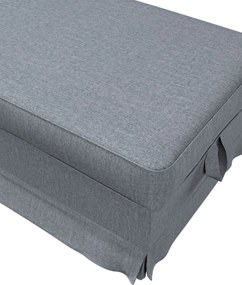Potah na podnožku Ektorp Bromma barva šedá látka pletený vzor