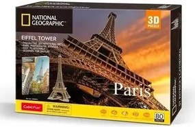 CubicFun Puzzle 3D National Geographic: Eiffelova věž / 80 dílů / 30.6
