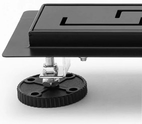 Rea PRO Black Matt, lineární odtokový žlab 60cm, vzor Greek, černá matná, REA-G8023